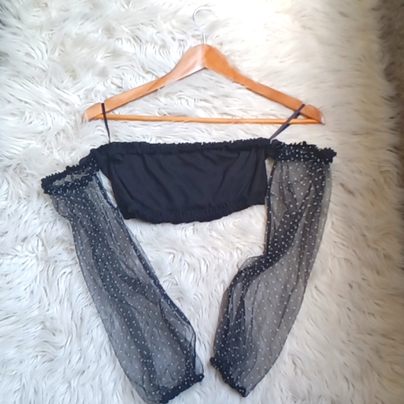 SHEIN | Tops | Shein Translucent Crop Top | Poshmark